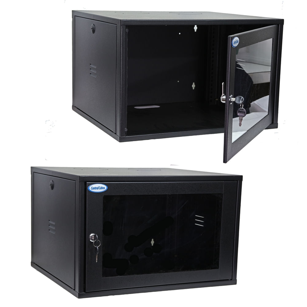 Mini Rack de Parede 5U por 470mm Preto - 5340