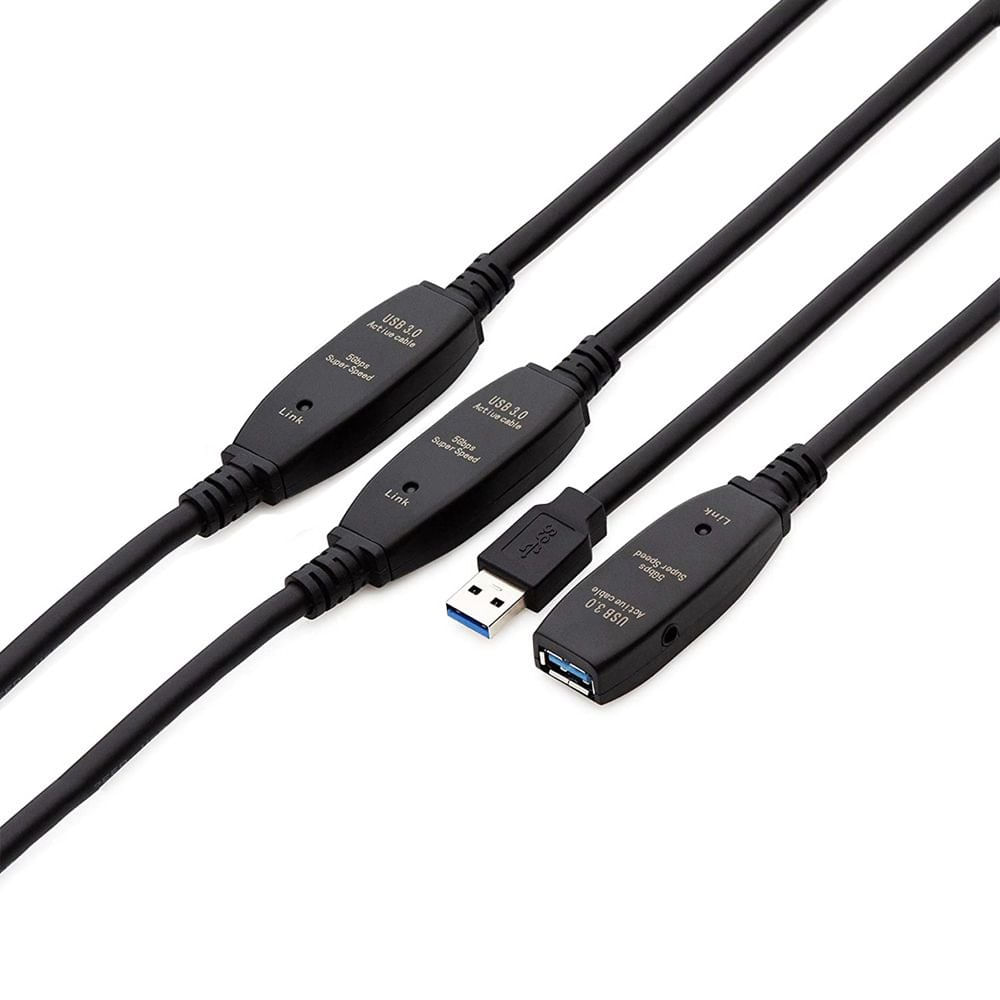 Cabo Extensor USB 3.0 com Amplificador de Sinal 20 Metros - 6914