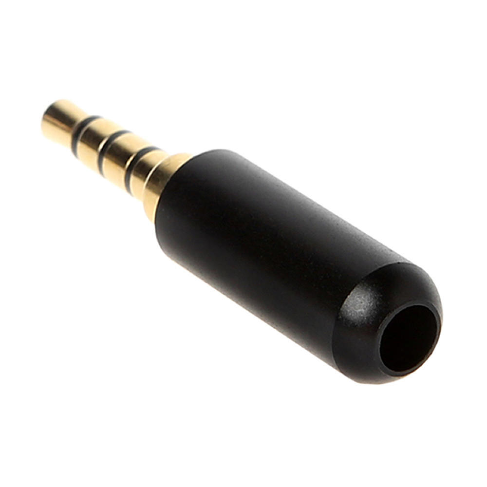 Conector Plug P3 3,5mm P2 4 Pólos Fone de Ouvido Preto - 6927