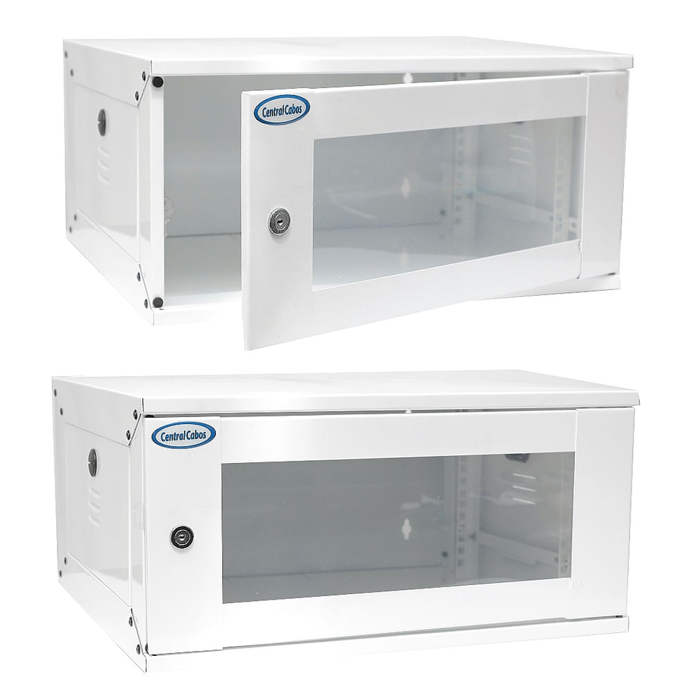 Mini Rack de Parede 5U por 470mm Branco - 5396