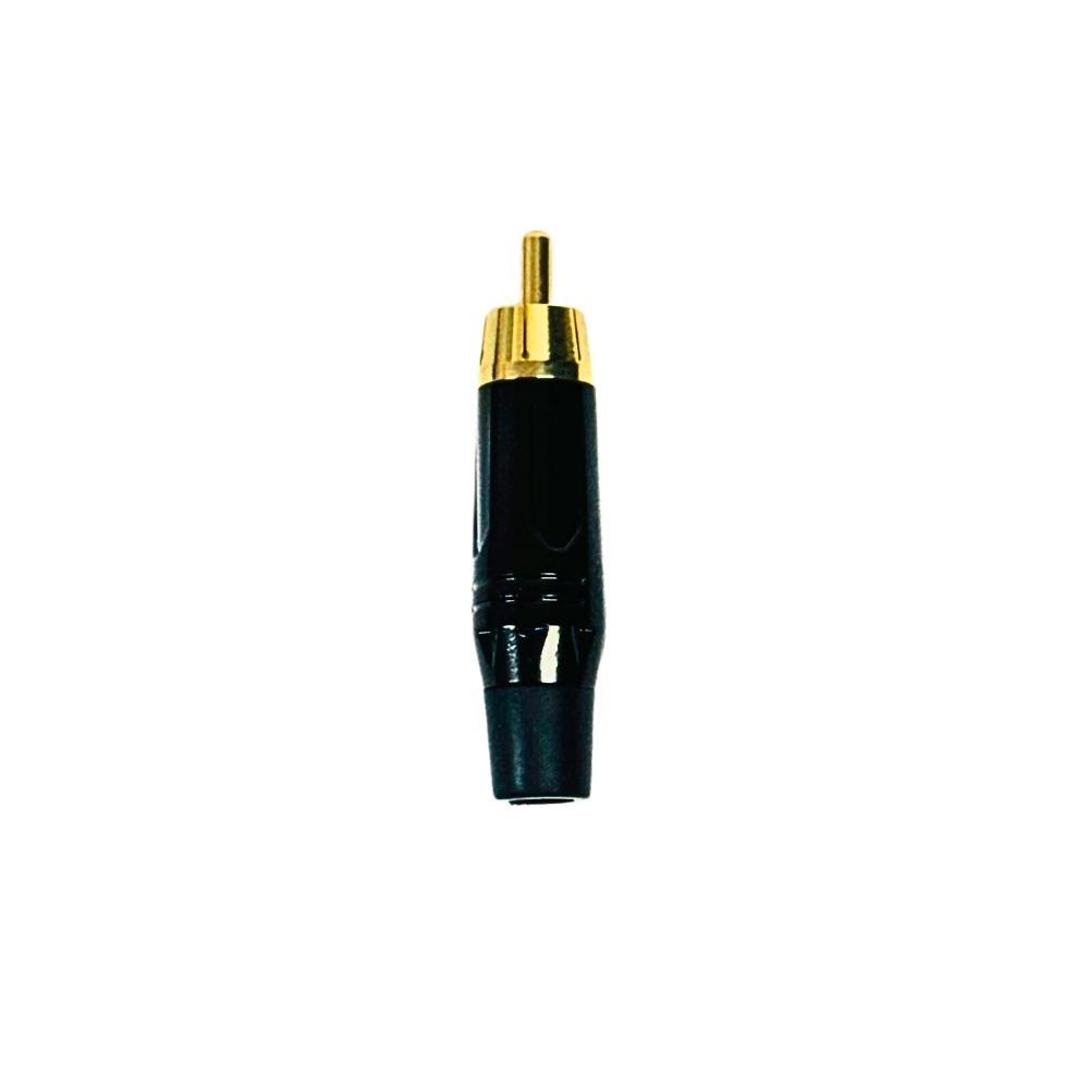 Conector rca macho preto