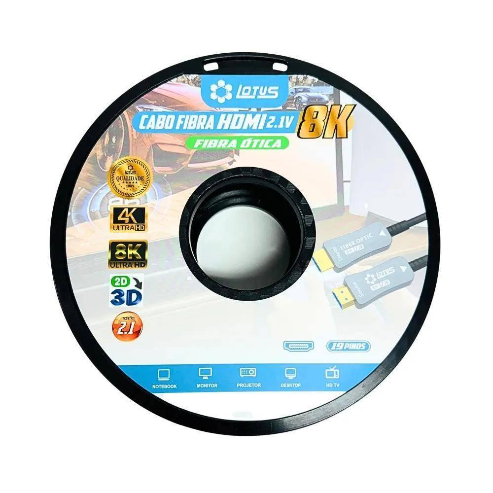 Cabo hdmi 2.1 8k 70mts (fibra optica)