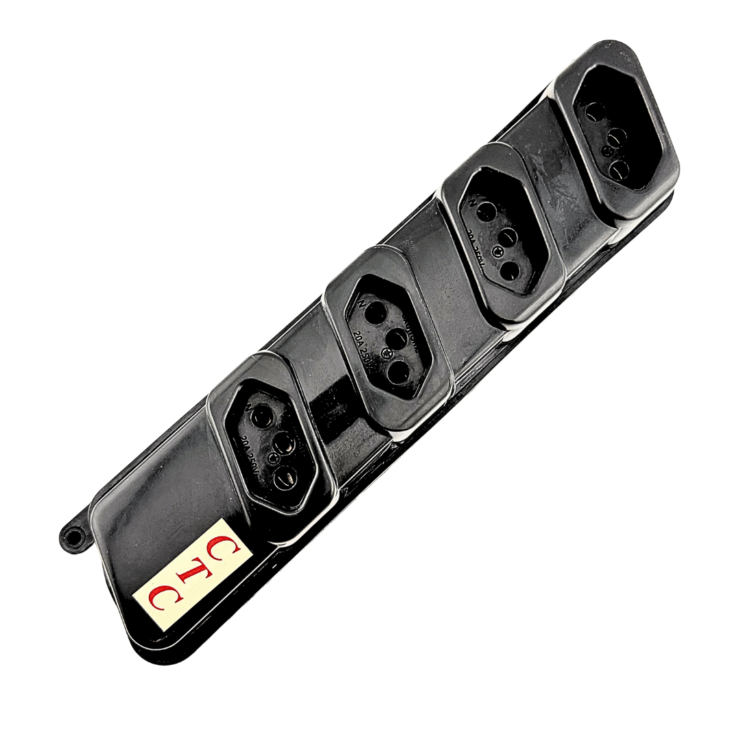 Régua de Tomada Novo Padrão com 4 Entradas Bivolt 10A sem Cabo ...