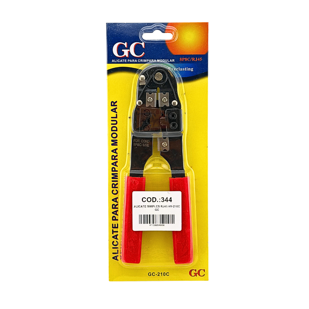 Alicate de Crimpar RJ45 Sem Catraca HY-210C - 344 - Central Cabos